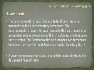 Short history of Australia | PPTX