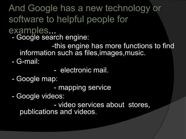 Short history of google | PPTX | Search | Internet