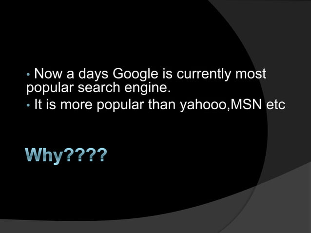 Short history of google | PPTX | Search | Internet