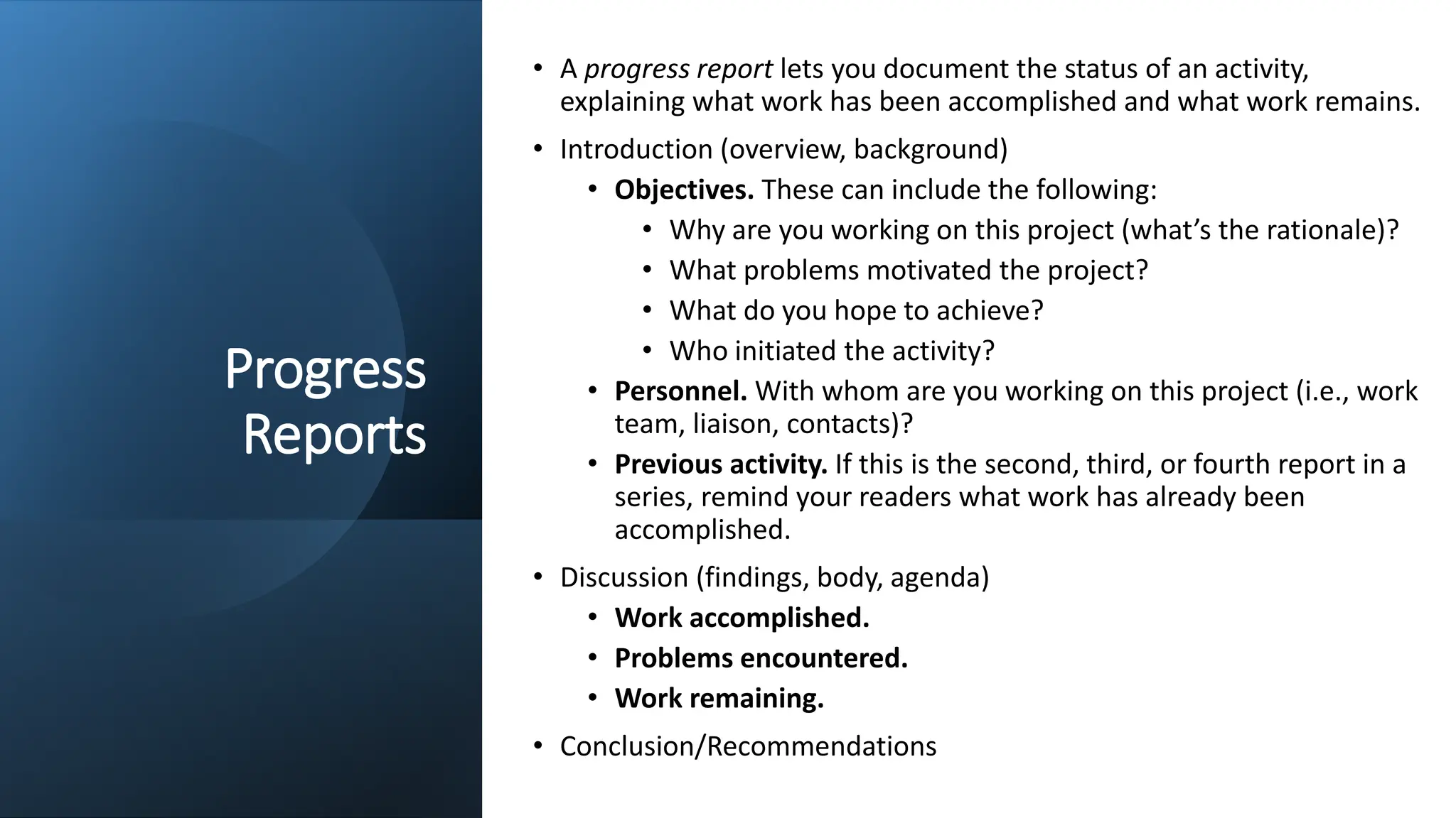 Short, Informal Reports.pptxdfgdfbdfbvdfvdf | PPTX | Education