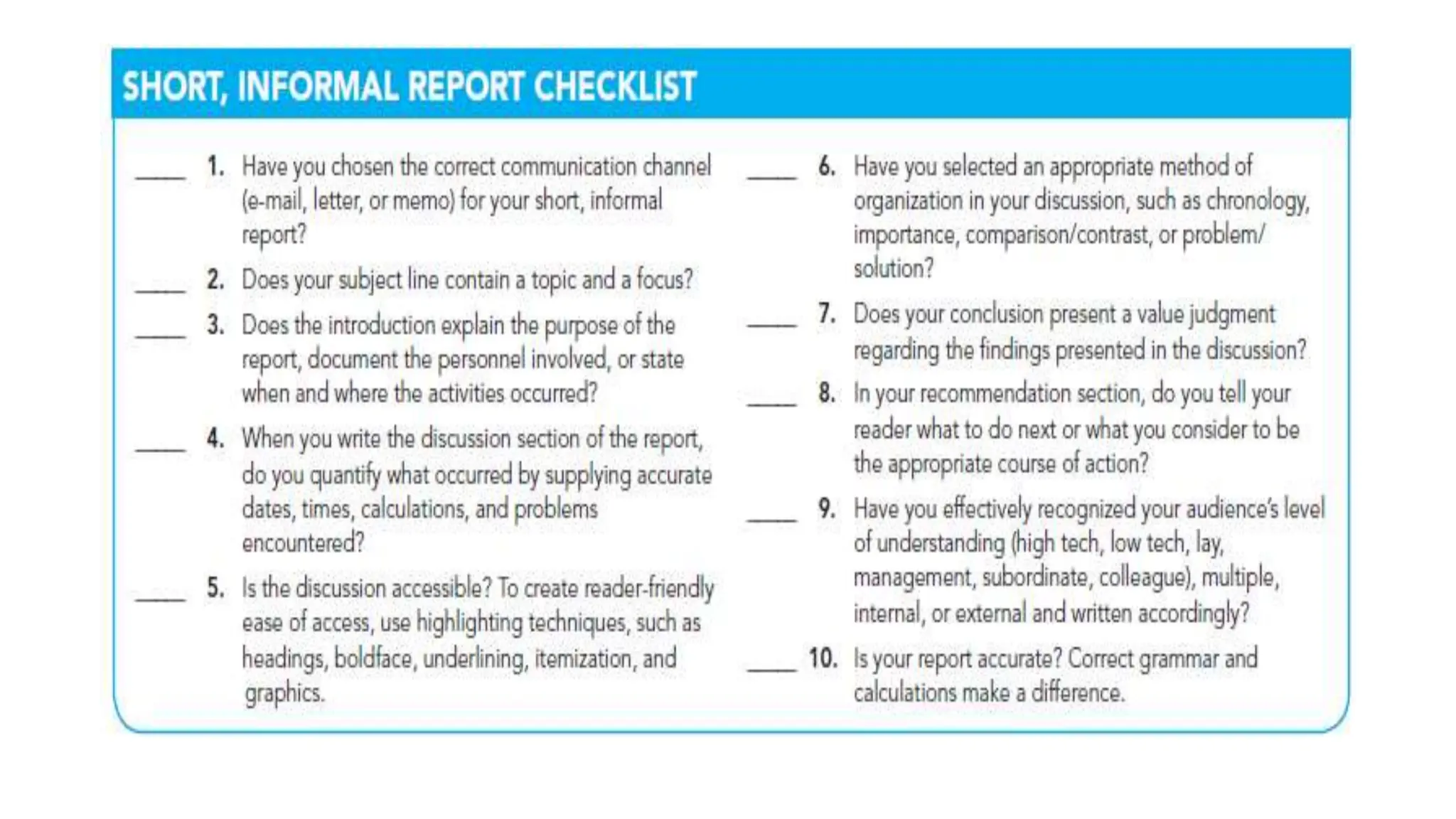 Short, Informal Reports.pptxdfgdfbdfbvdfvdf | PPTX | Education