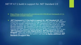 Short introduction - .net core and .net standard 2.0 | PPT