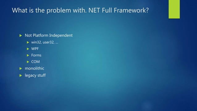 Short introduction - .net core and .net standard 2.0 | PPT