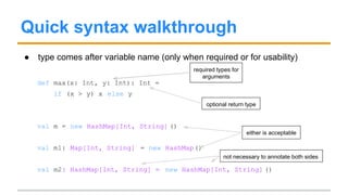 Short intro to scala and the play framework | PPT