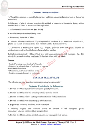 Short Laboratory Hand Book MANIK | PDF