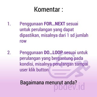 PowerBuilder Short Logic : Loop | PDF