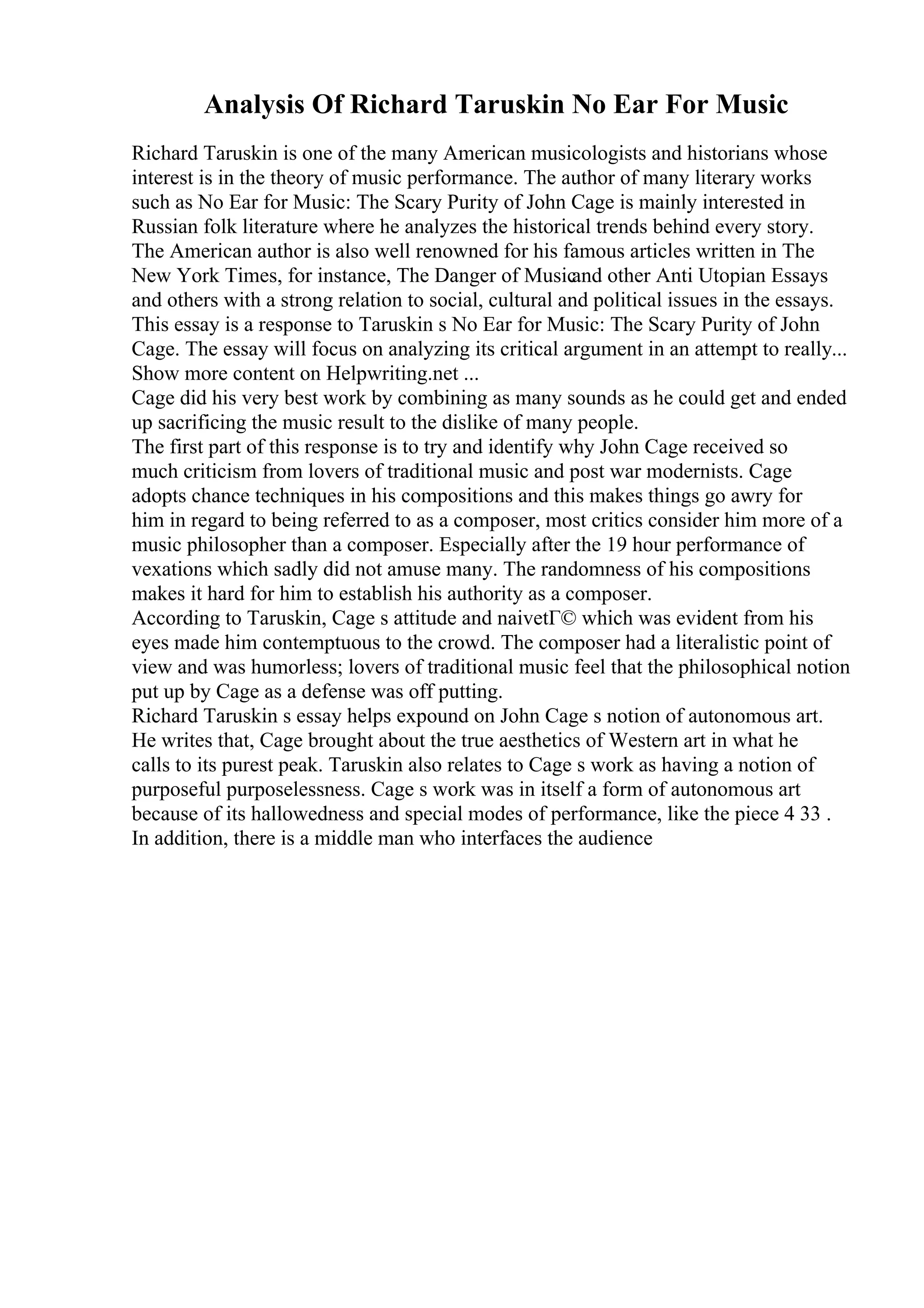 Short Narrative Essay Example | PDF