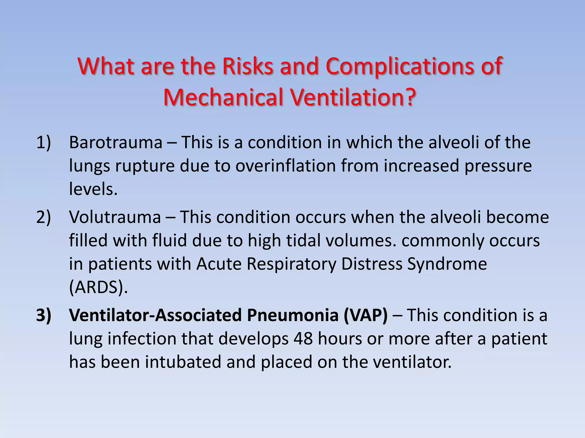 basics of mechanical ventilation | PPTX