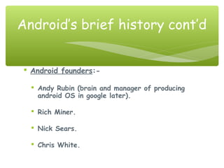 Short notes of android | PPS | Operating Systems | Computer Software ...