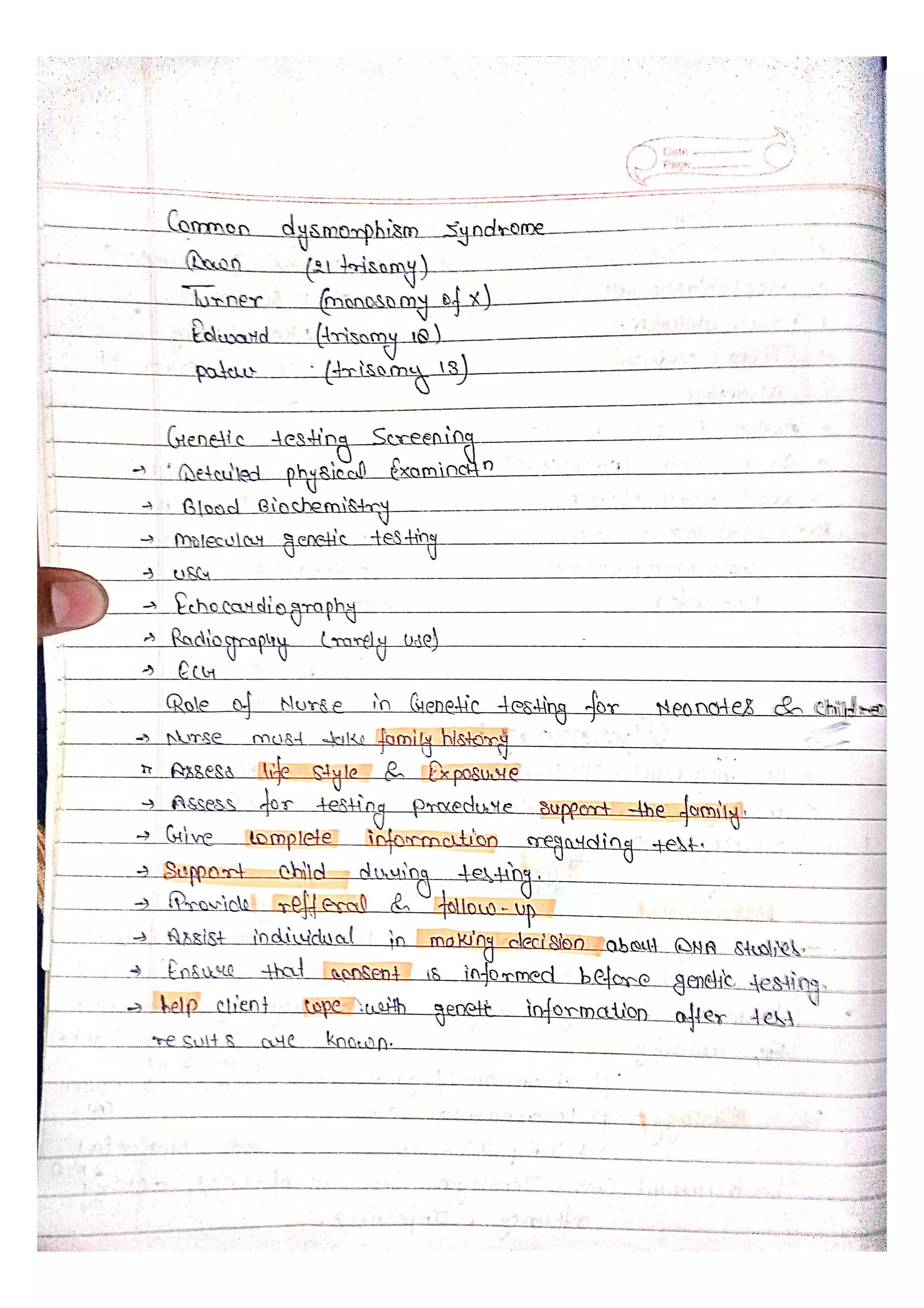short notes of genetics. BSc (N) 2nd year | PDF