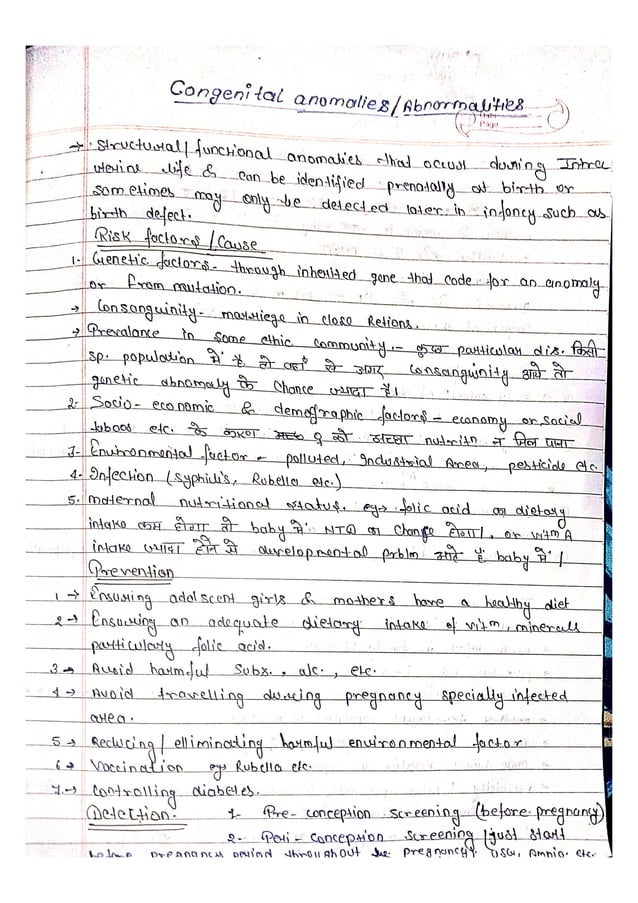 short notes of genetics. BSc (N) 2nd year | PDF