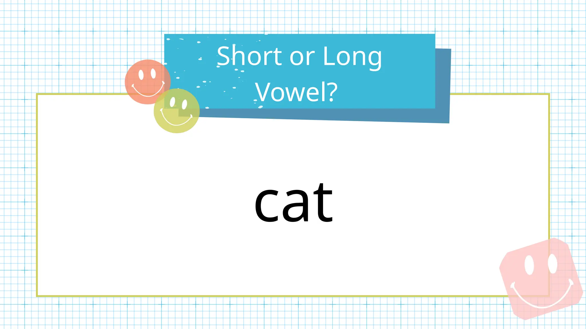 Short or Long Vowel Questions Quiz Presentation in Colorful ...