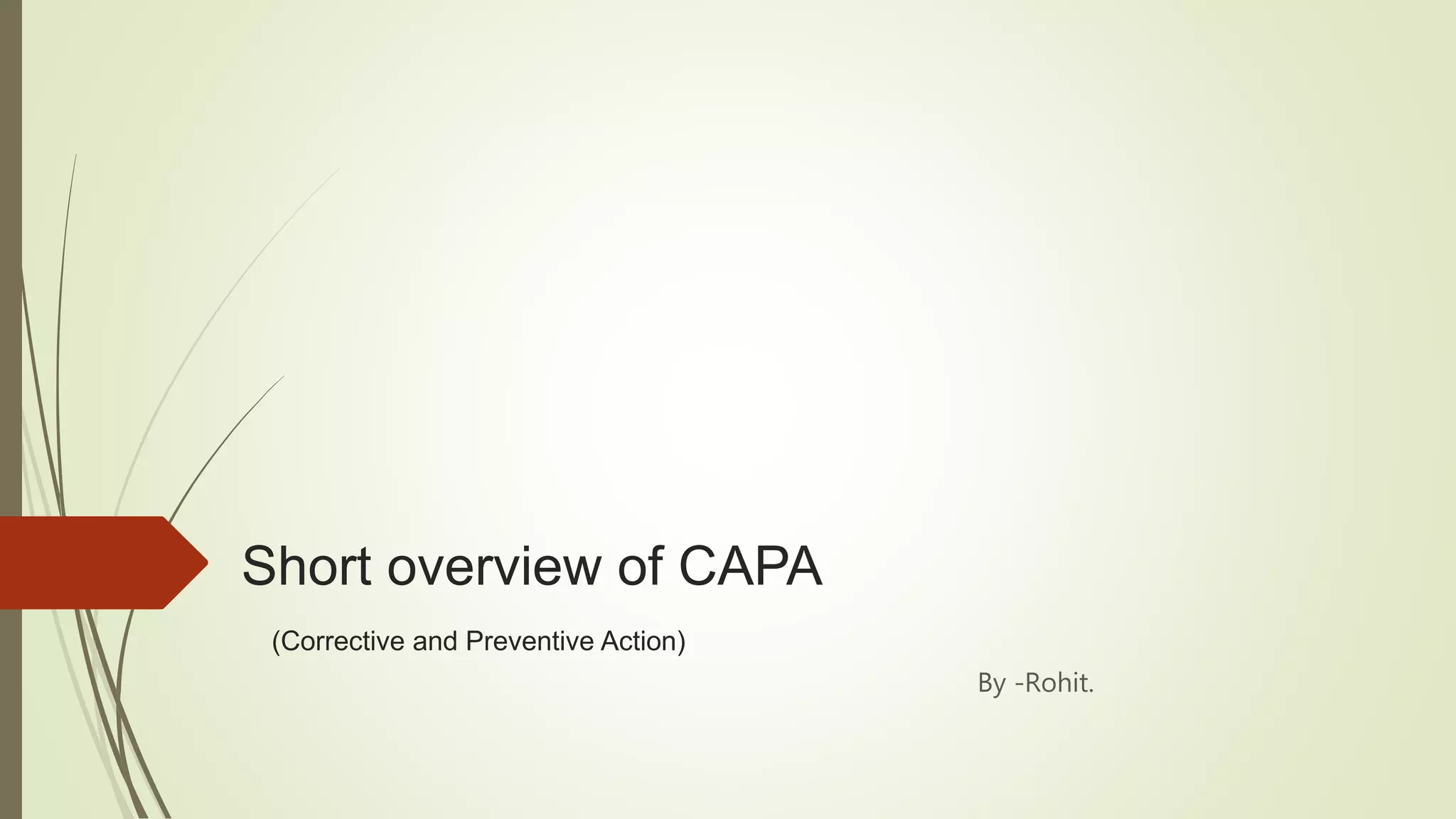 Short overview of capa | PPTX