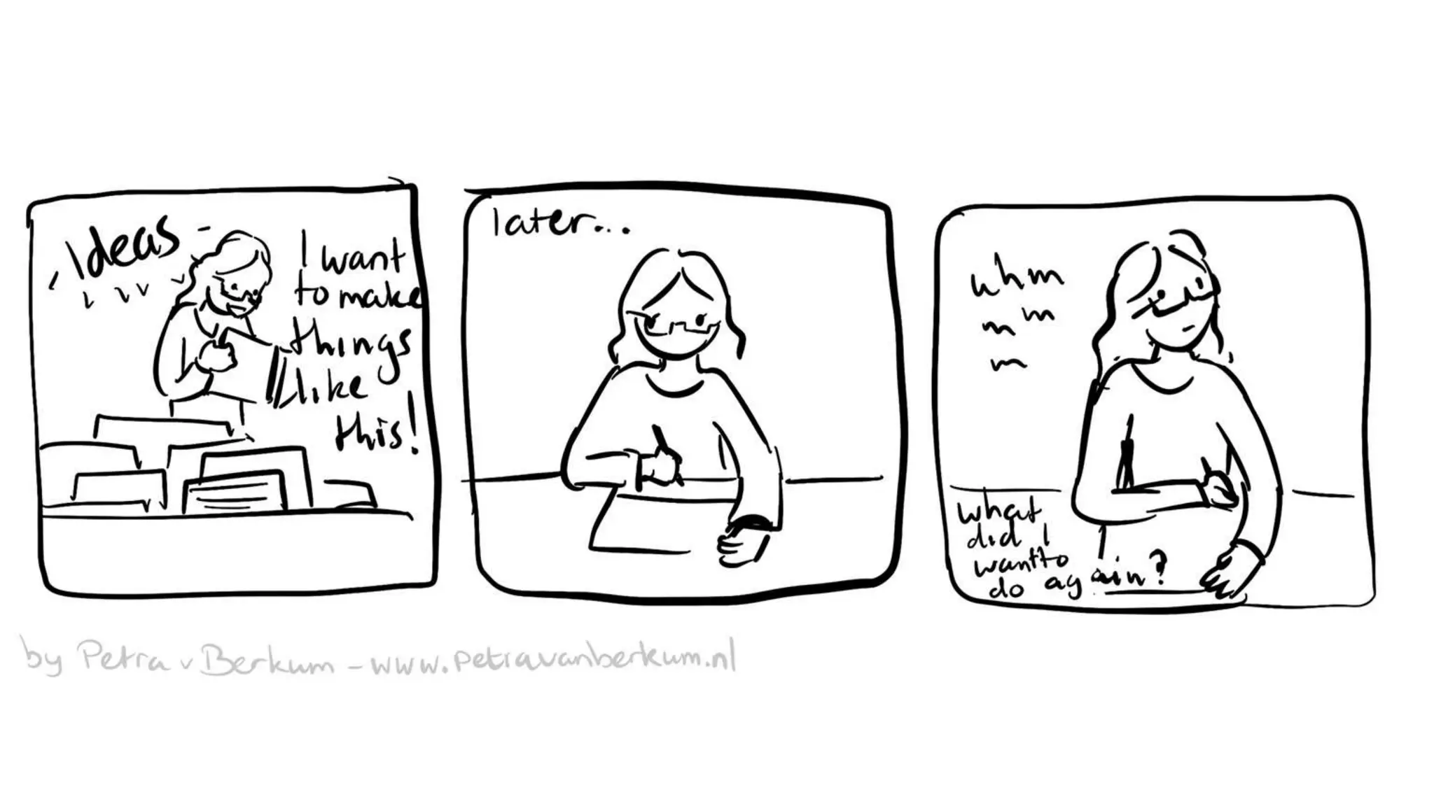 A selection of short panel comics by Petra van Berkum | PPTX