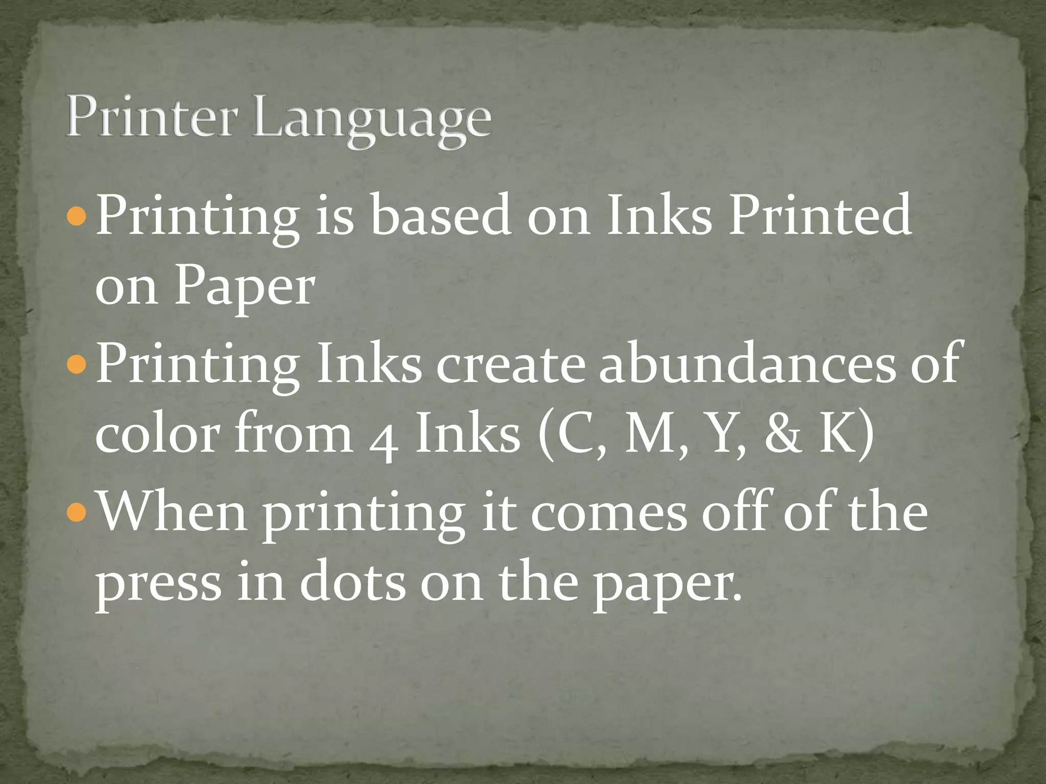 Short Presentation Understanding Printing | PPT