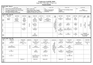 12th SAFOG Conference - Short programme- 4th-6th April, 2019 in ...