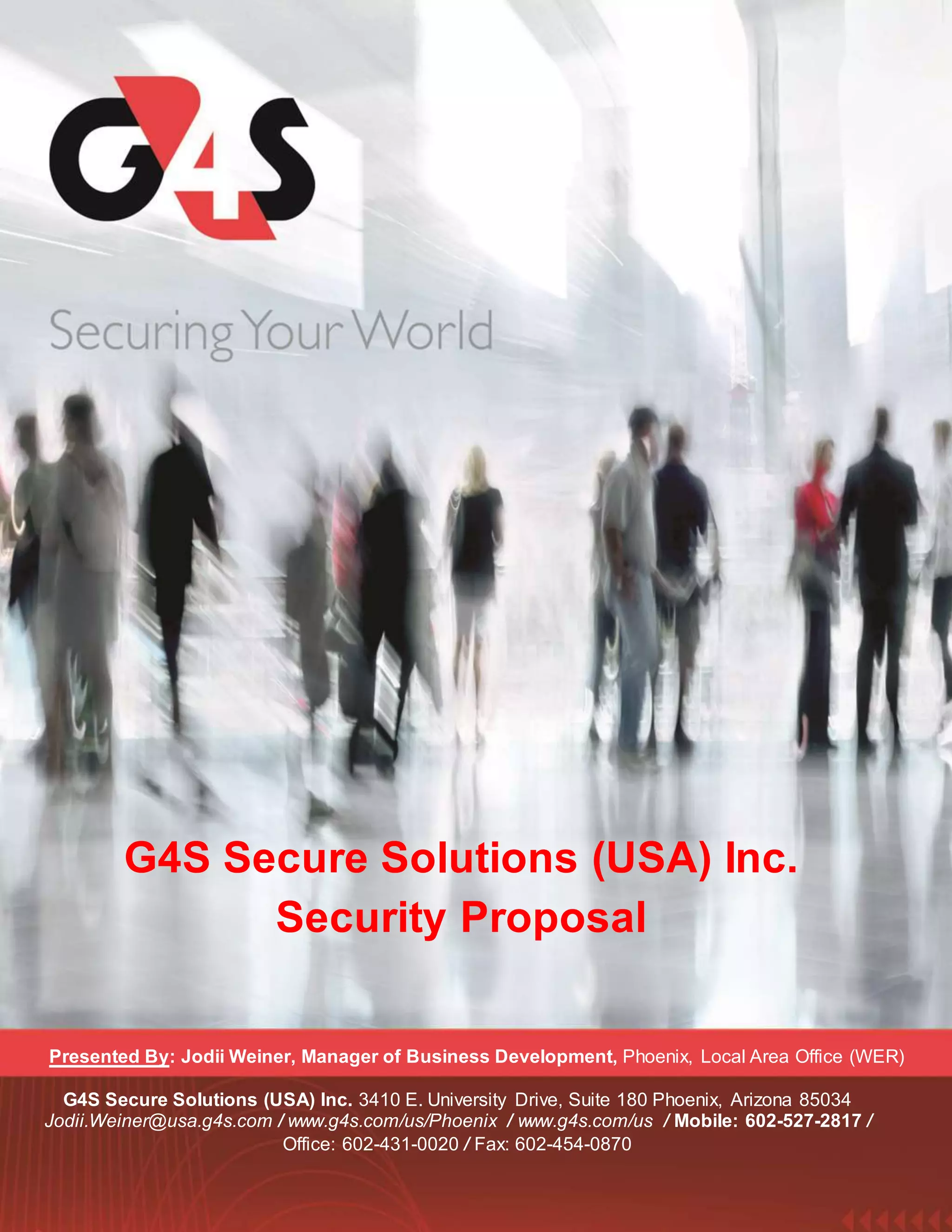 G4S Security Officer Training and Benefits Proposal | DOCX
