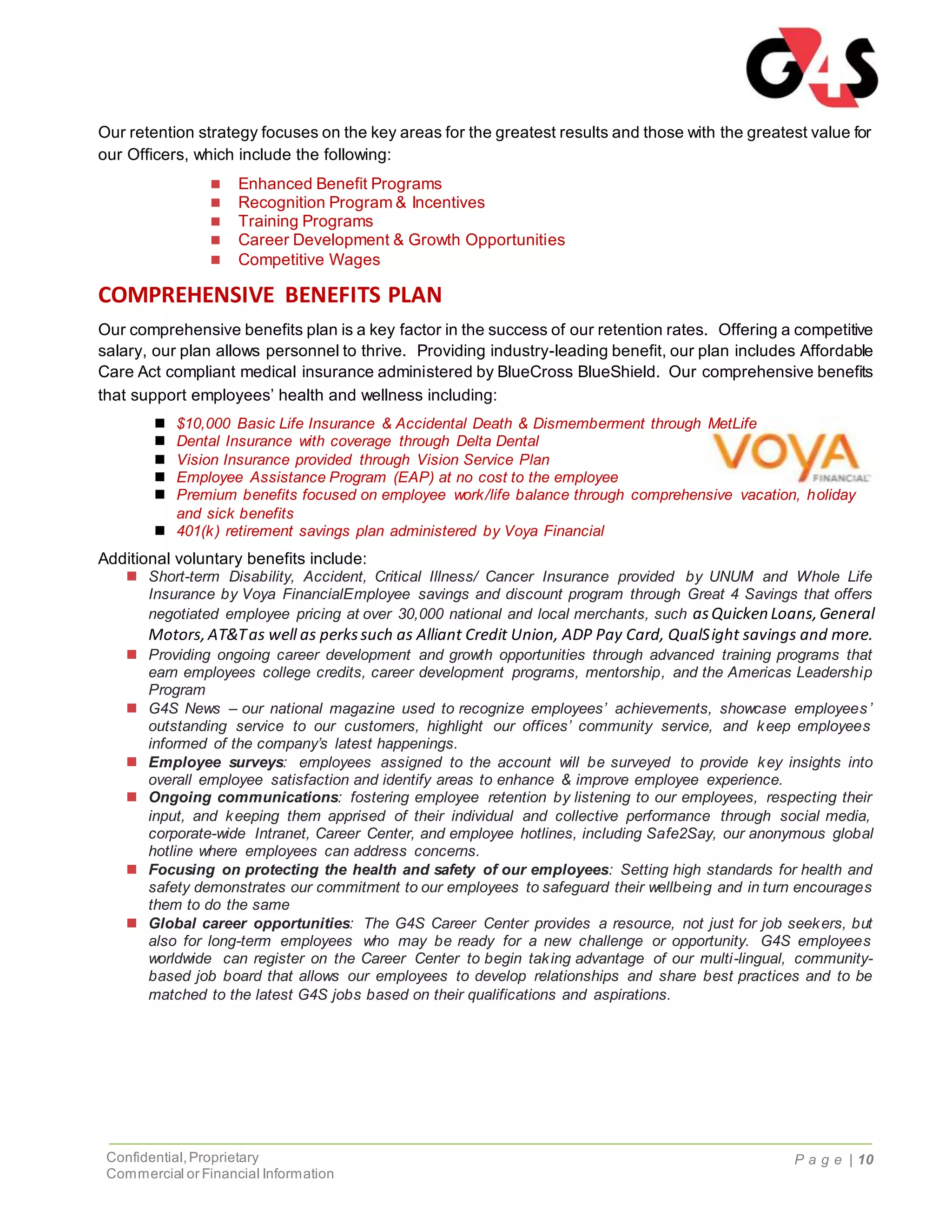 G4S Security Officer Training and Benefits Proposal | DOCX