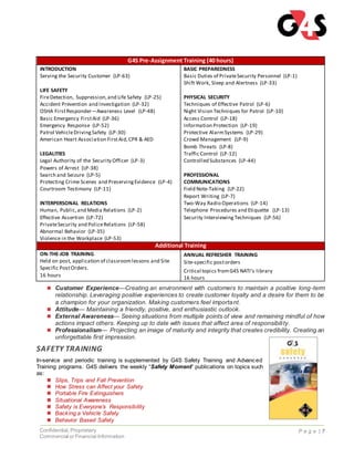 G4S Security Officer Training and Benefits Proposal | DOCX