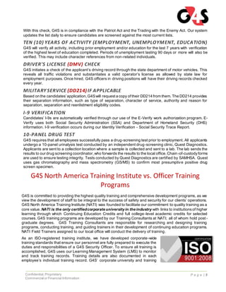 G4S Security Officer Training and Benefits Proposal | PDF