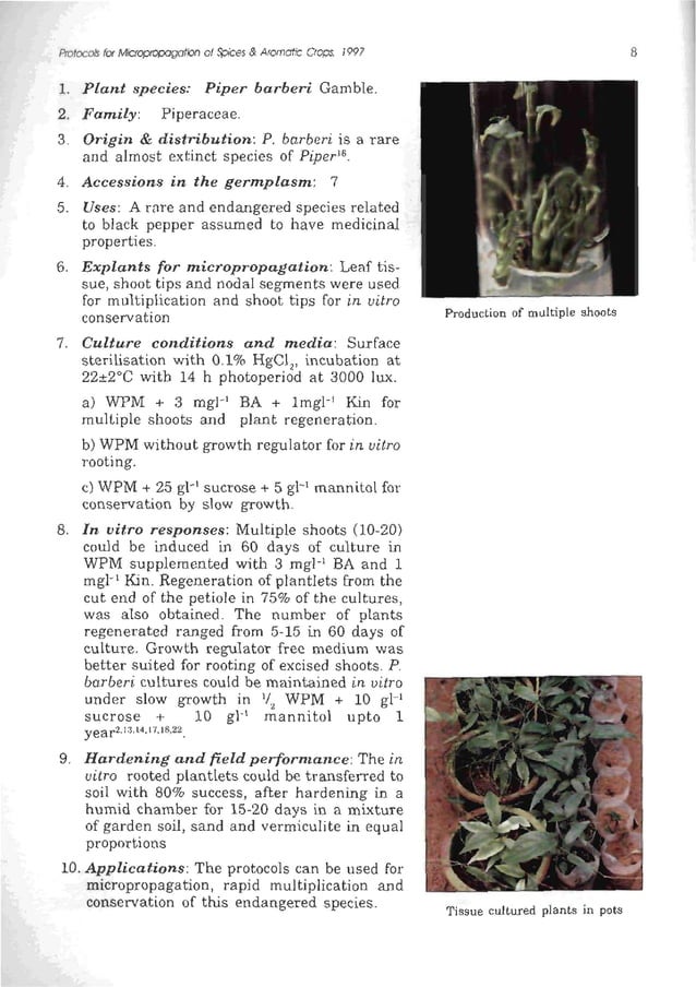 Short protocols for micropropagation | PDF