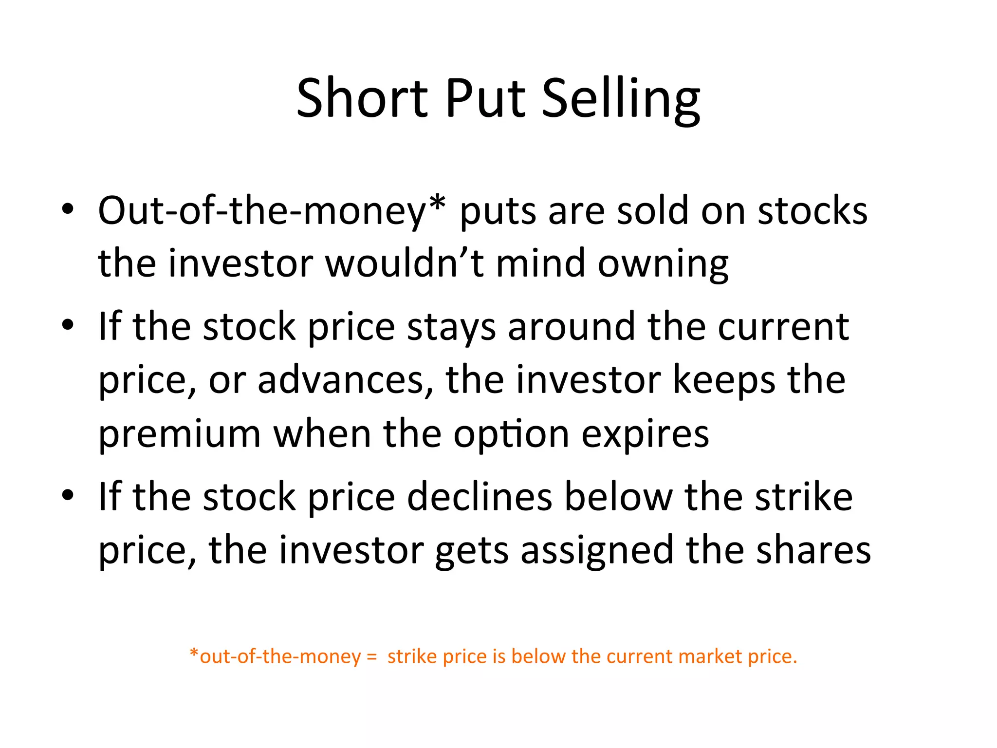 Short put selling strategy | PPT