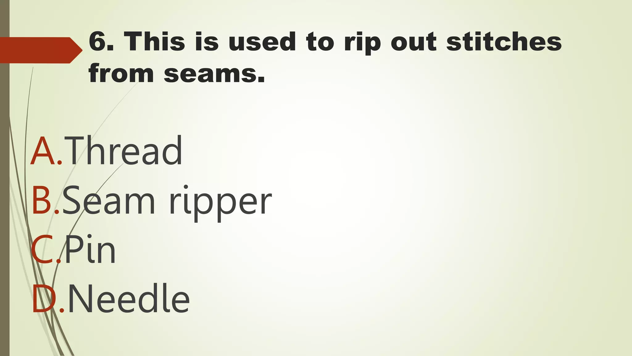 SHORT QUIZ on Sewing Tools.pptx