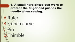 SHORT QUIZ on Sewing Tools.pptx