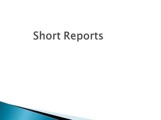 Short reports | PPTX
