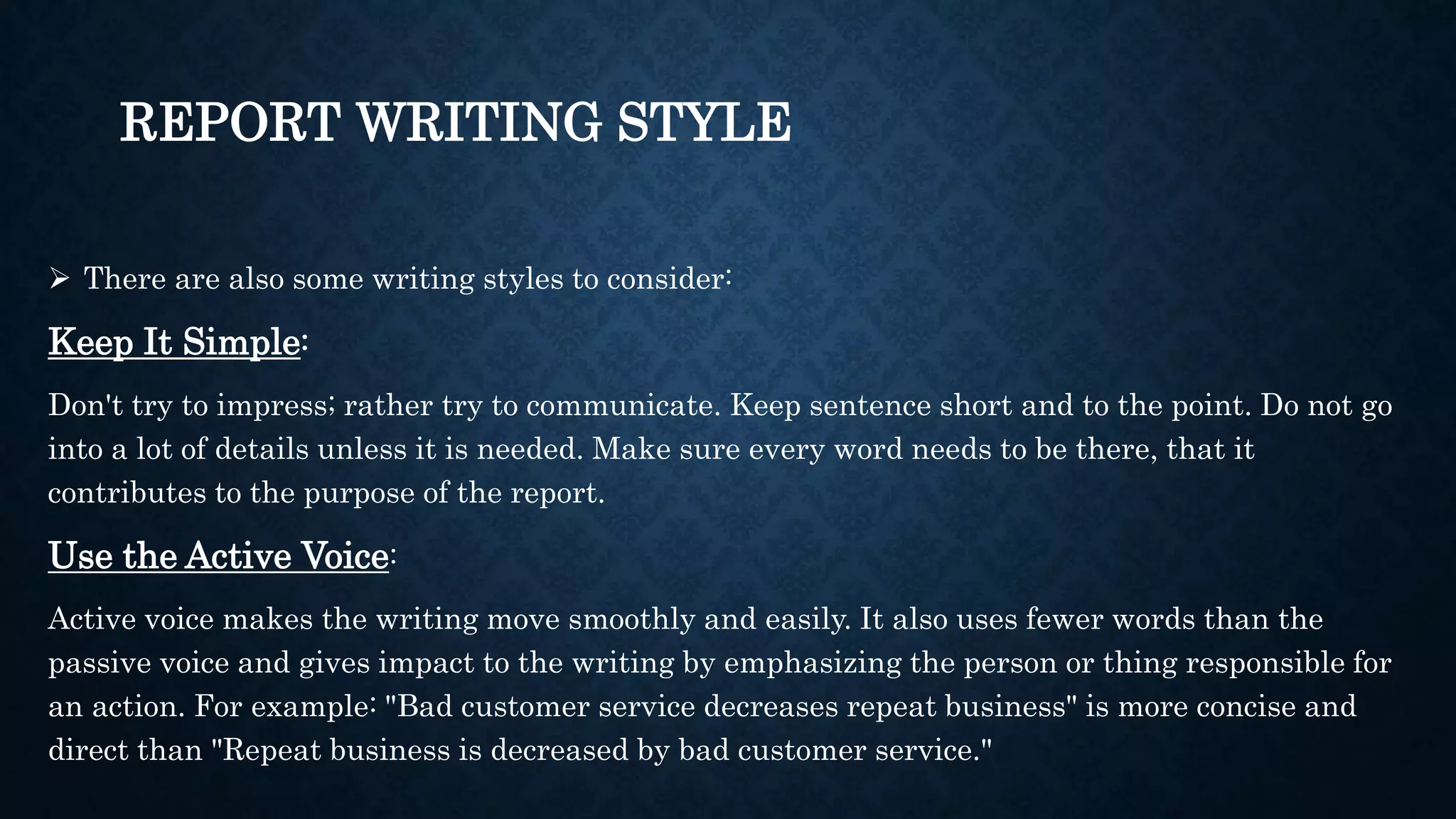 Short report writing | PPTX