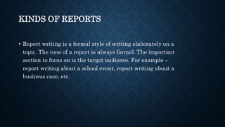 Short report writing | PPTX