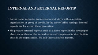 Short report writing | PPTX