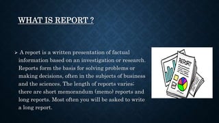 Short report writing | PPTX