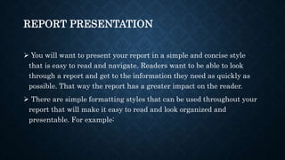 Short report writing | PPTX