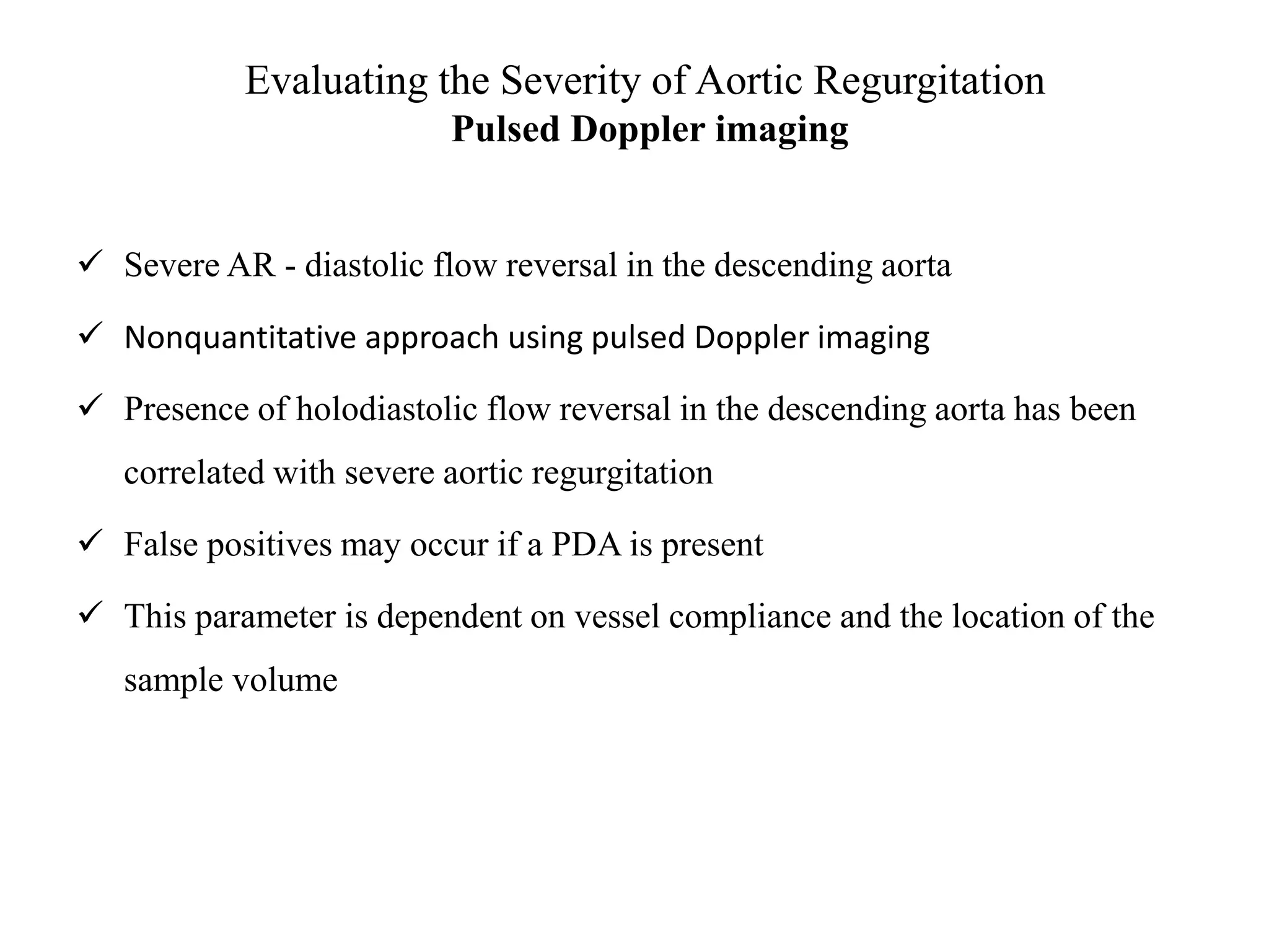 Echocardiography assessment of Aortic Regurgitation severity | PPTX