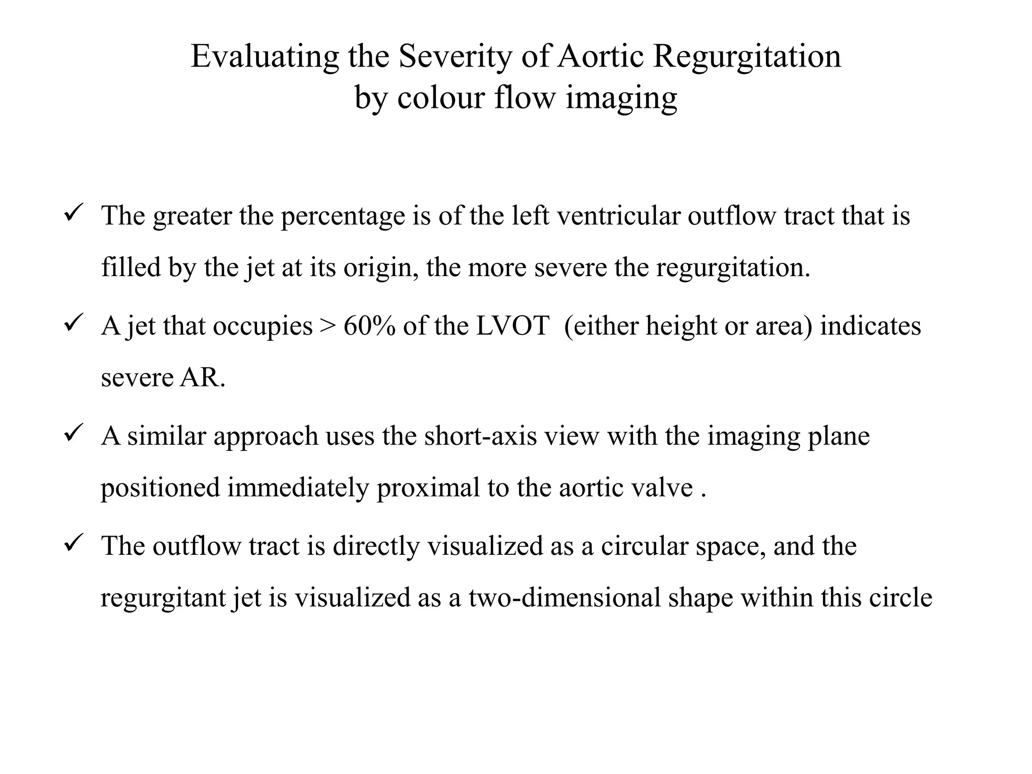 Echocardiography assessment of Aortic Regurgitation severity | PPTX