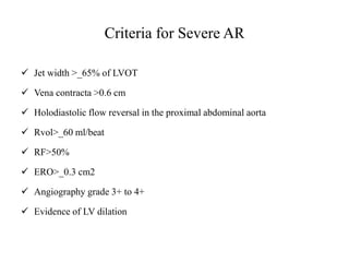 Echocardiography assessment of Aortic Regurgitation severity | PPTX