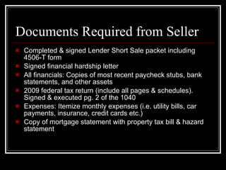 Short Sale Nitty Gritty | PPT