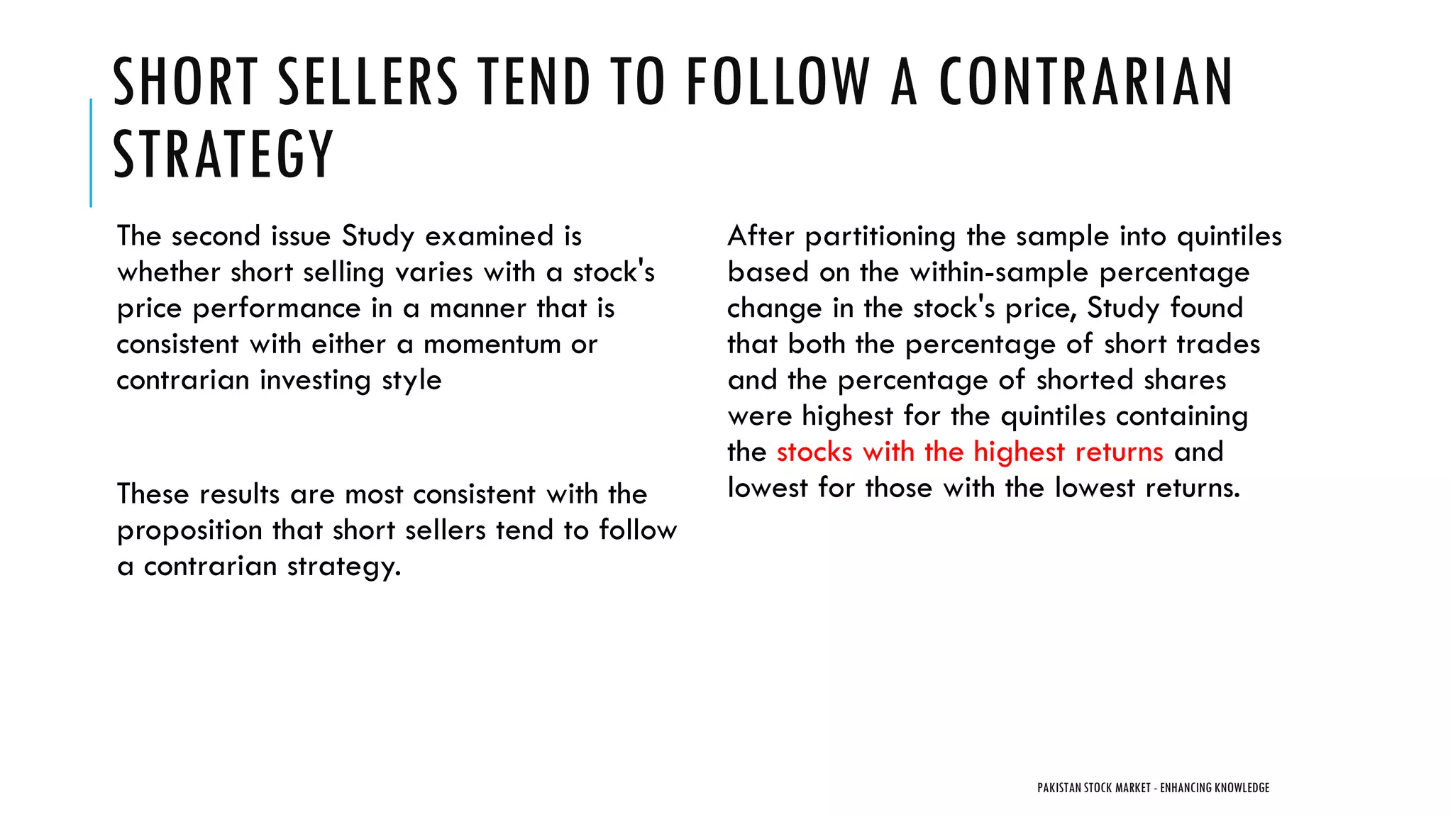 Short selling basics more profitable | PPT