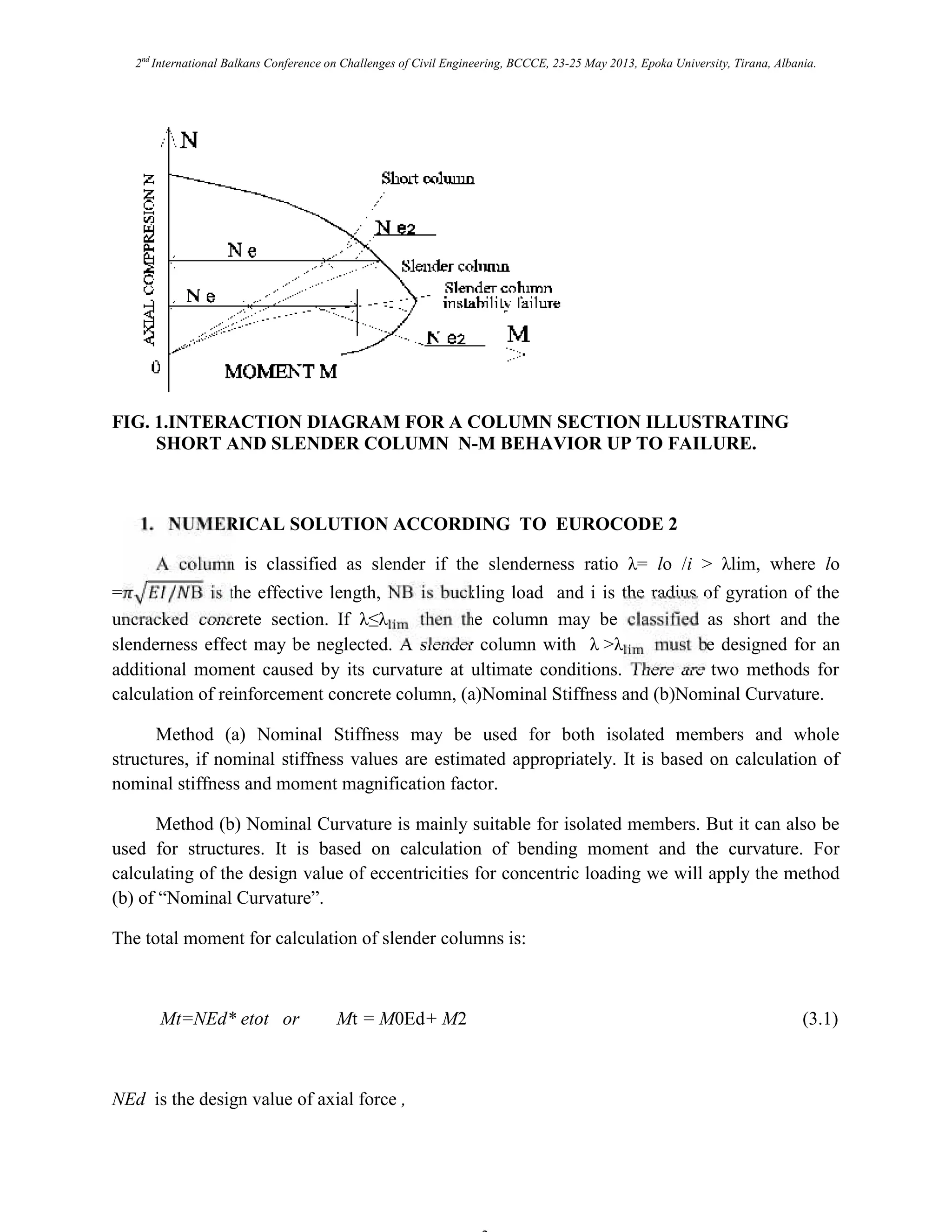 description and difference between short & slender columns | PDF