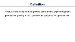 Short stature in children is an important burden of developing ...