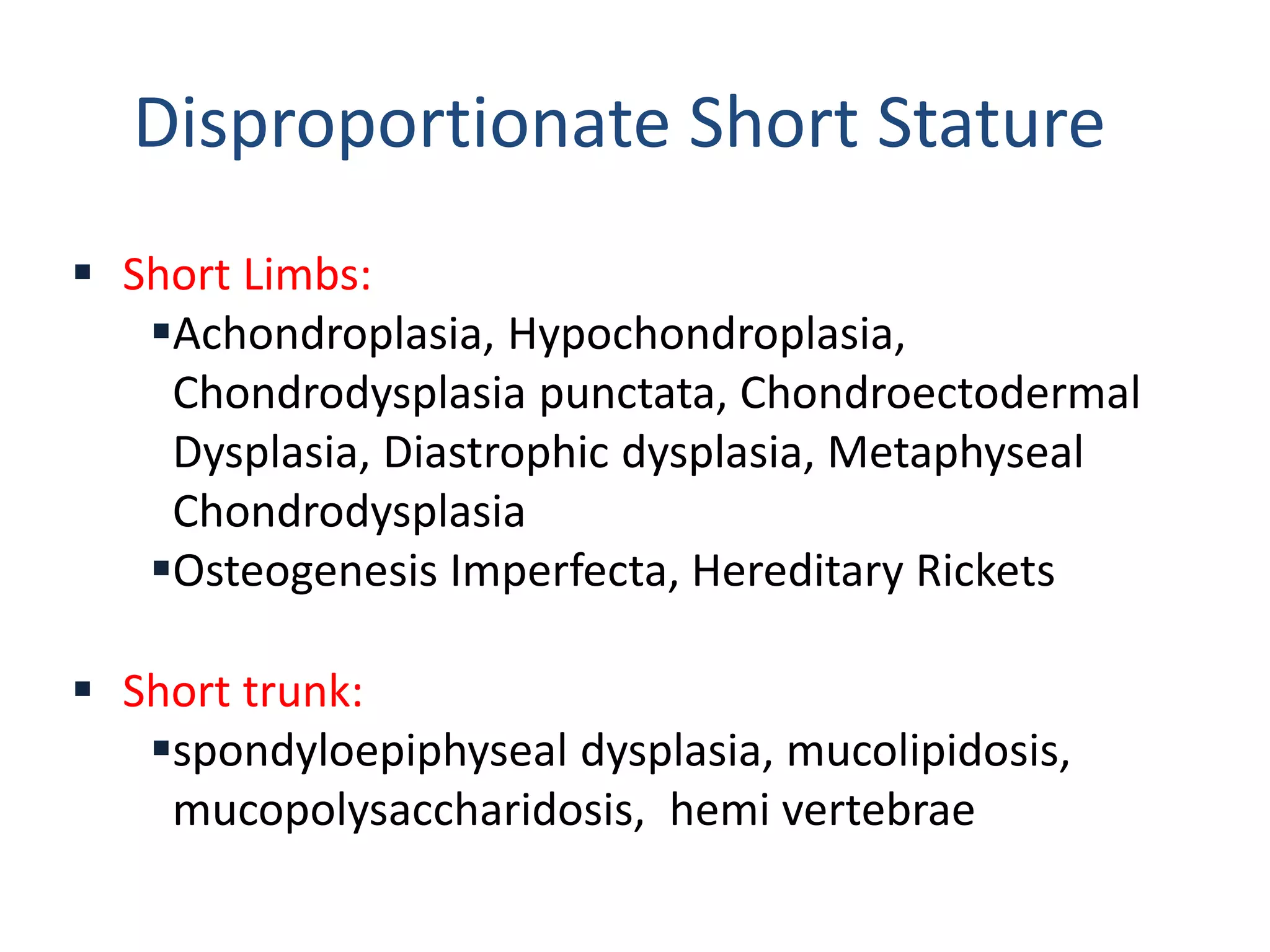 Approach to child with short stature | PDF