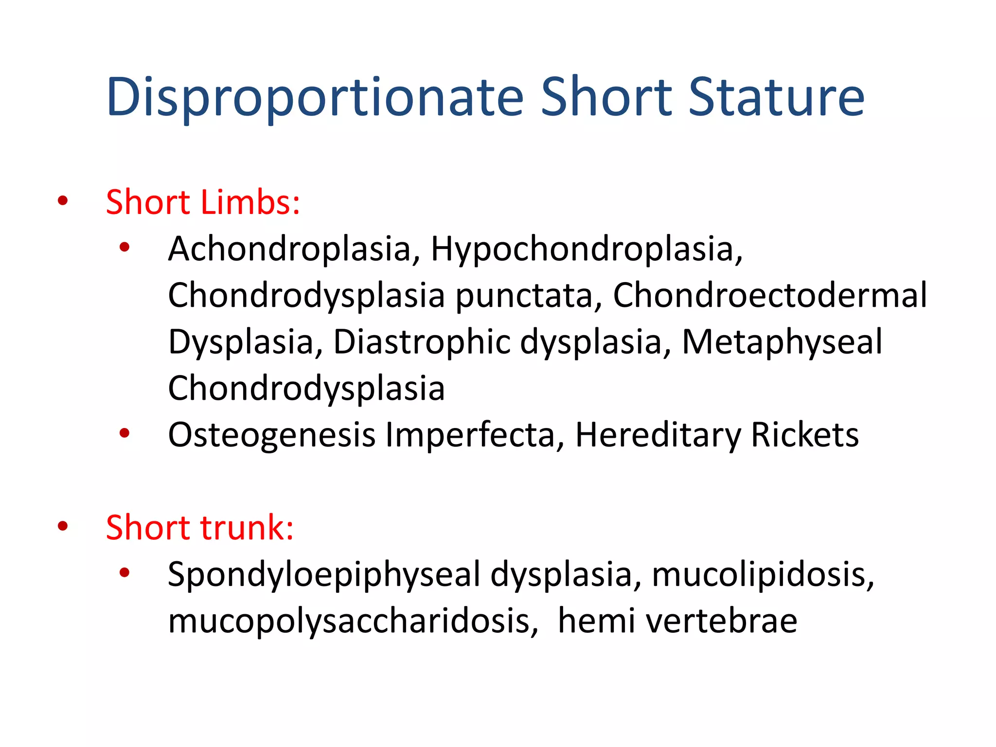 Short stature definition and approach | PDF