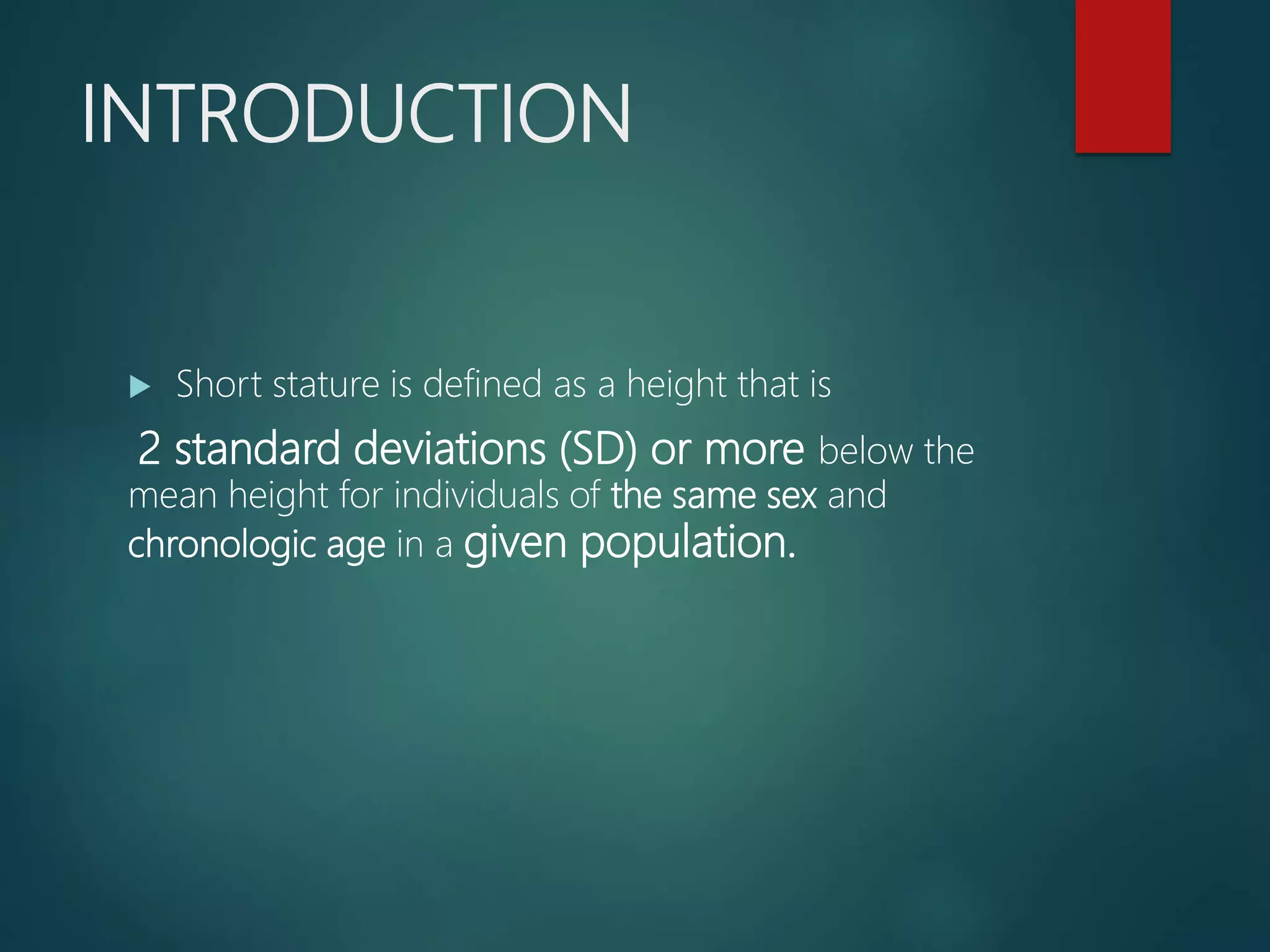 Short stature a Diagnostic approach | PPT