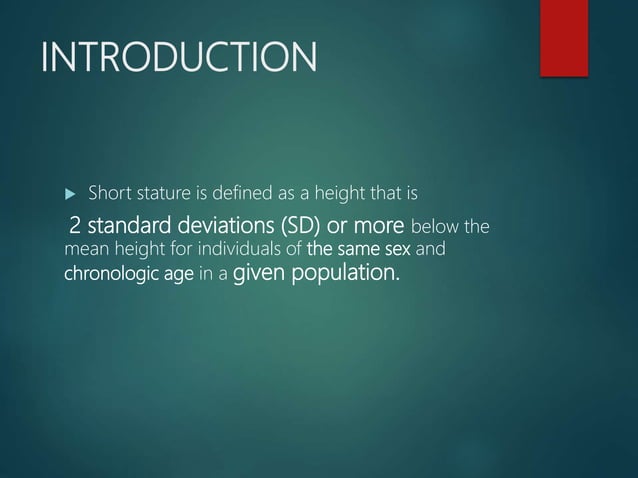 Short stature a Diagnostic approach | PPT