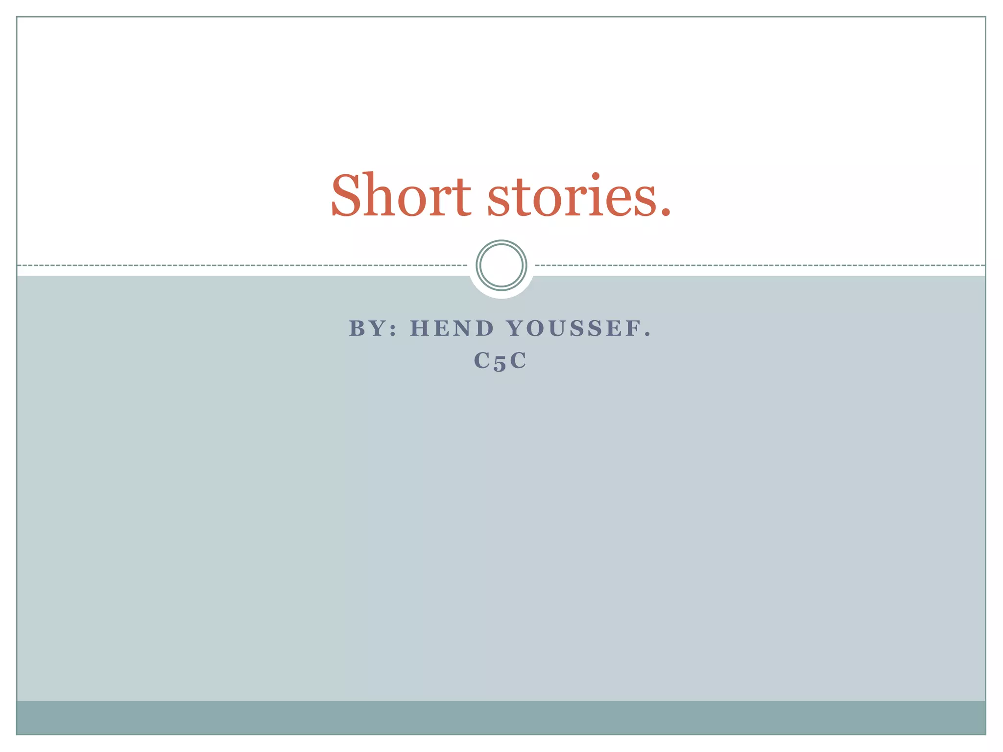 Short stories | PPTX