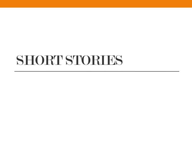 Short Stories PowerPoint | PPTX | Fiction | Books and Literature
