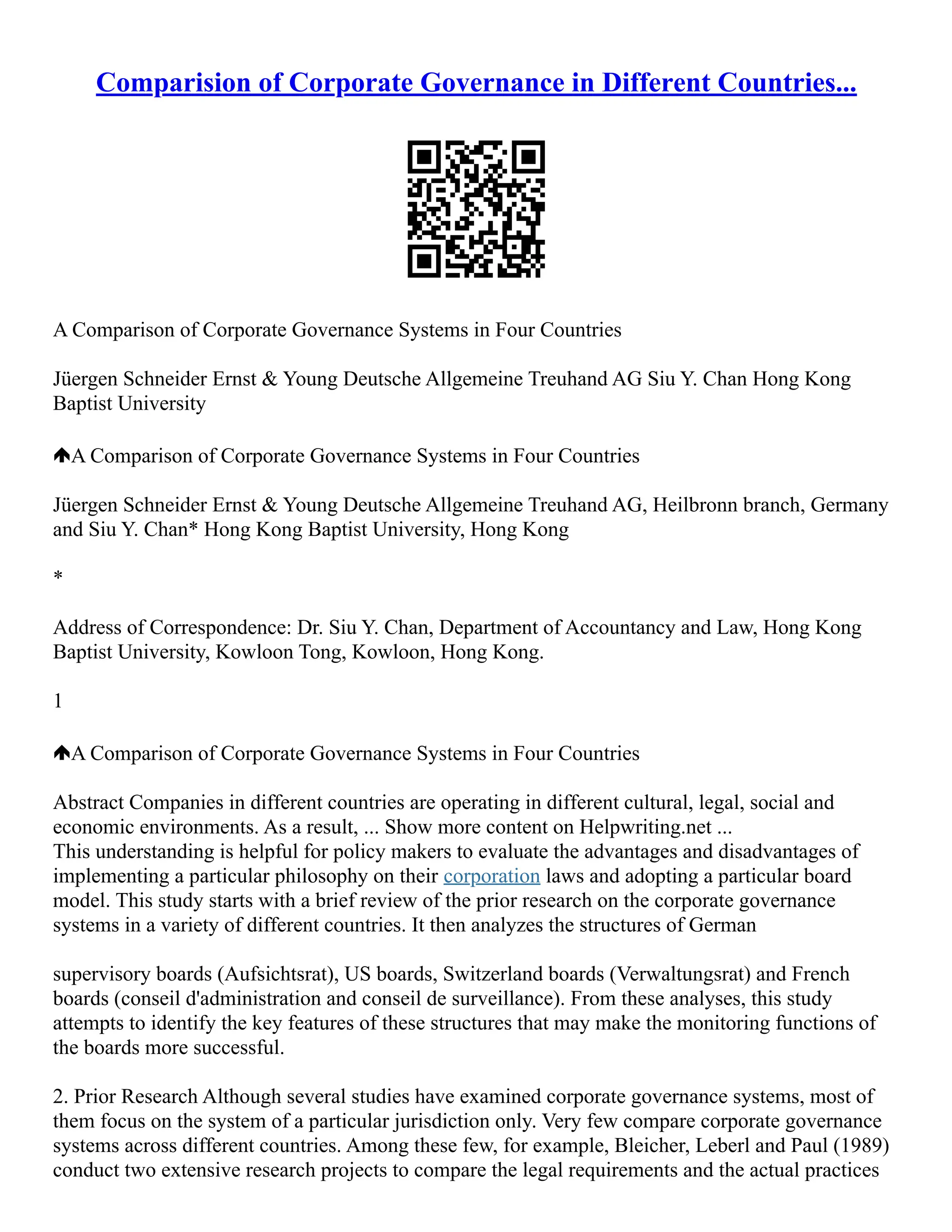 Short Stories Comparision | PDF | Business | Business and Finance