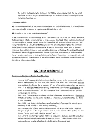 Short stories revision guide | PDF