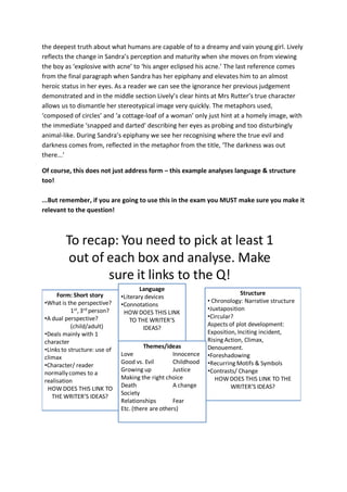 Short stories revision guide | PDF